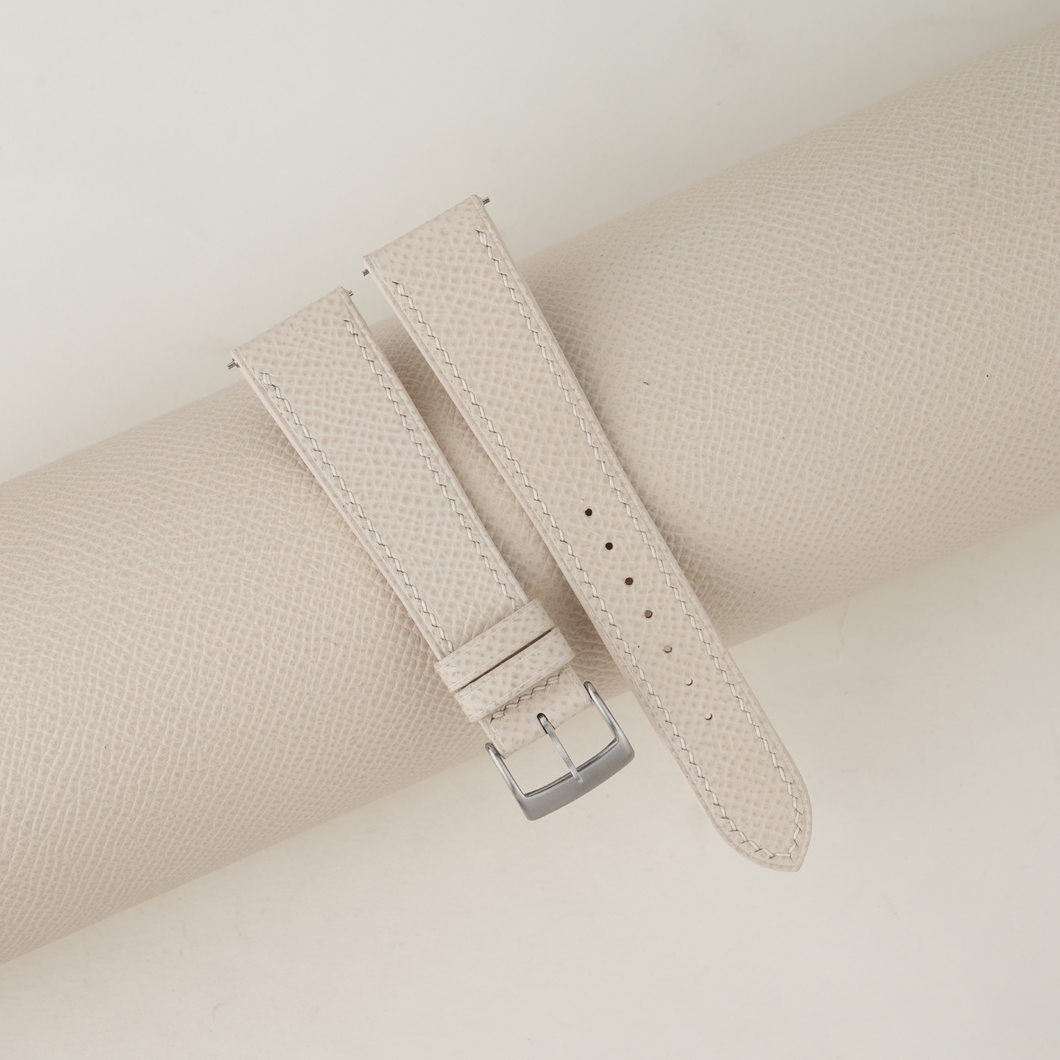Pearl White Epsom Watch Strap | Handdn - Bespoke Watchstraps