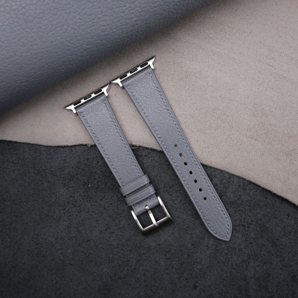 Stone Grey Suede Leather Apple Watch Band | Handdn - Bespoke Watchstraps