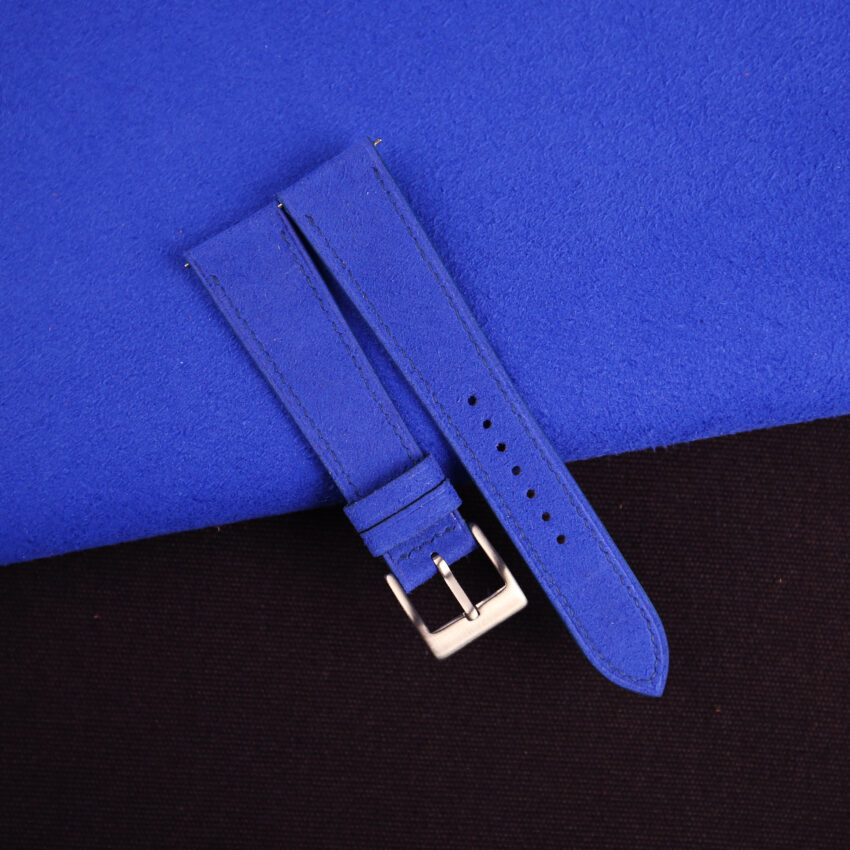 Blue Alcantara Watch Strap | Handdn - Bespoke Watchstraps