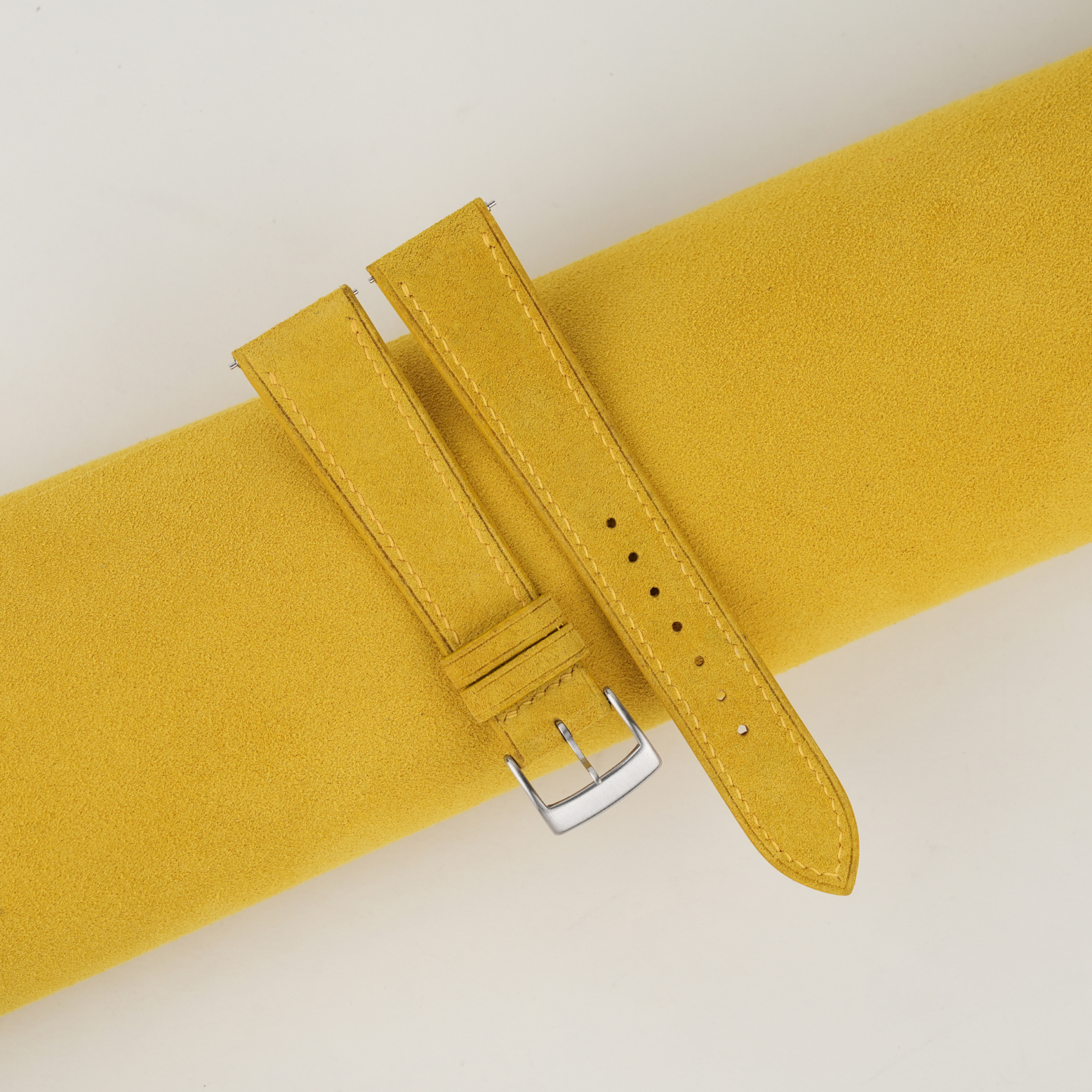 Yellow Suede Leather Watch Strap | Handdn - Bespoke Watchstraps